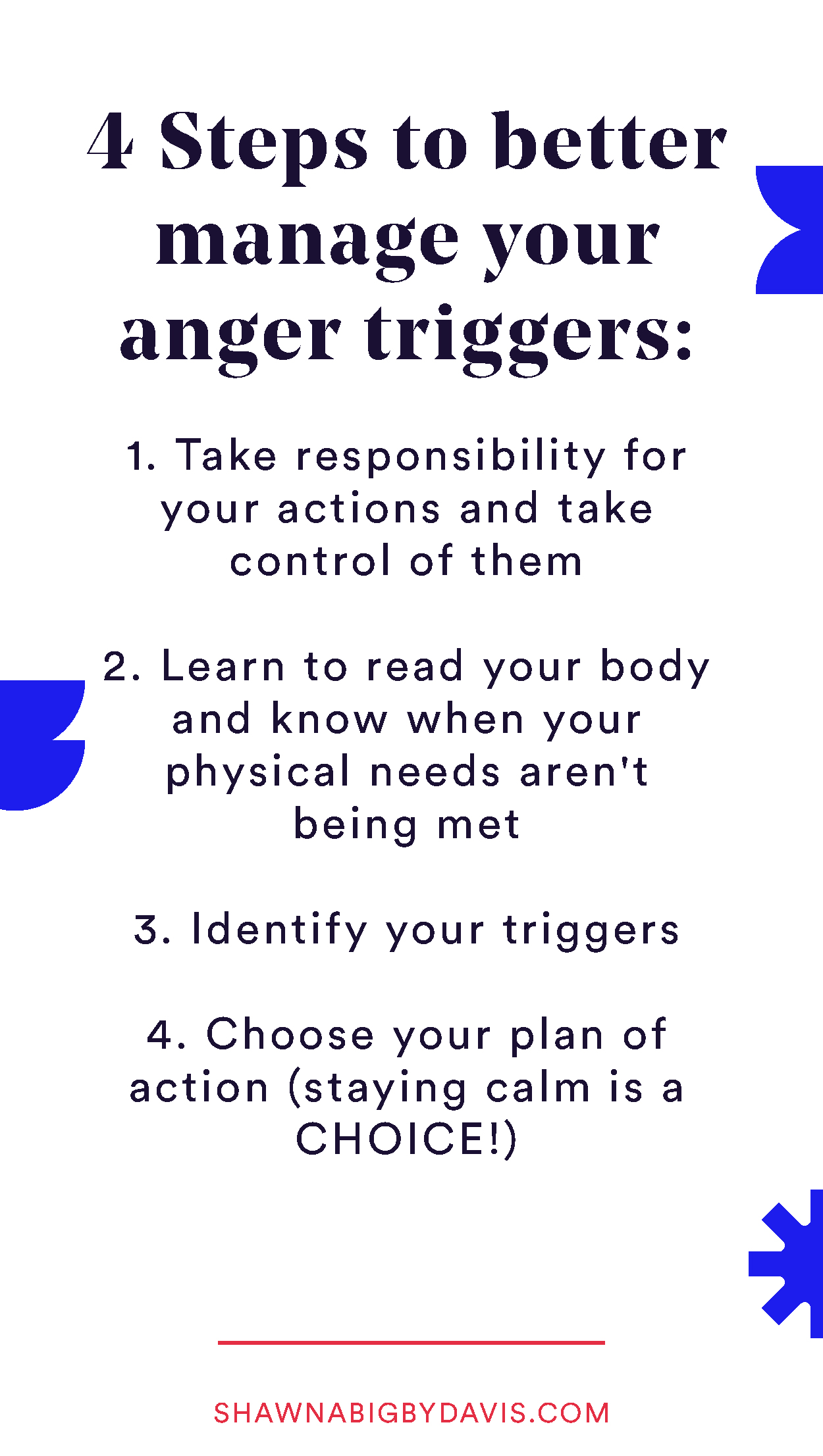 4 Steps to Controlling Your Anger Triggers - Shawna Bigby Davis