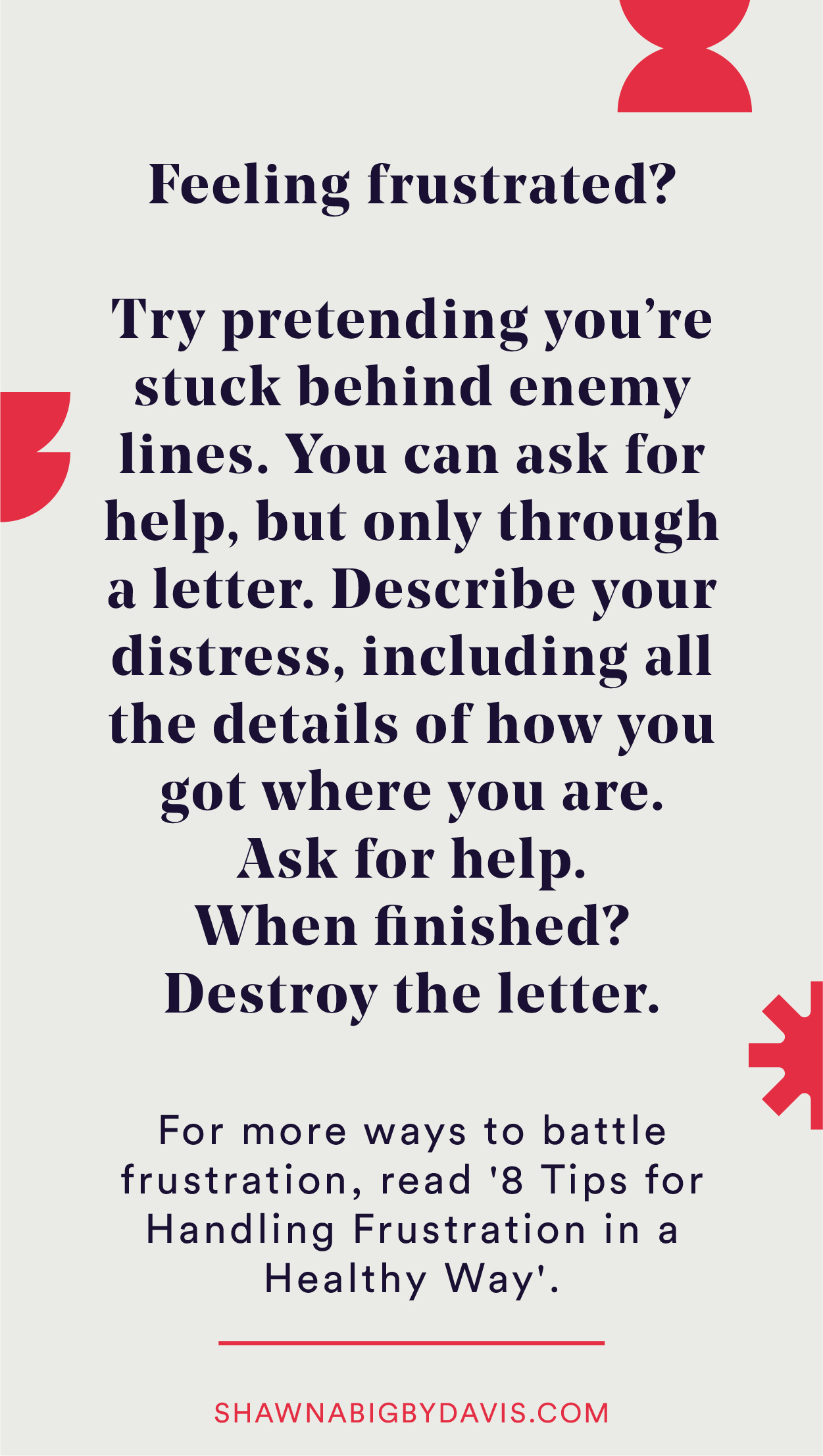 8 Tips for Handling Frustration in a Healthy Way - Shawna Bigby Davis